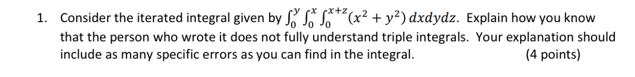Solved Consider the iterated integral given by | Chegg.com