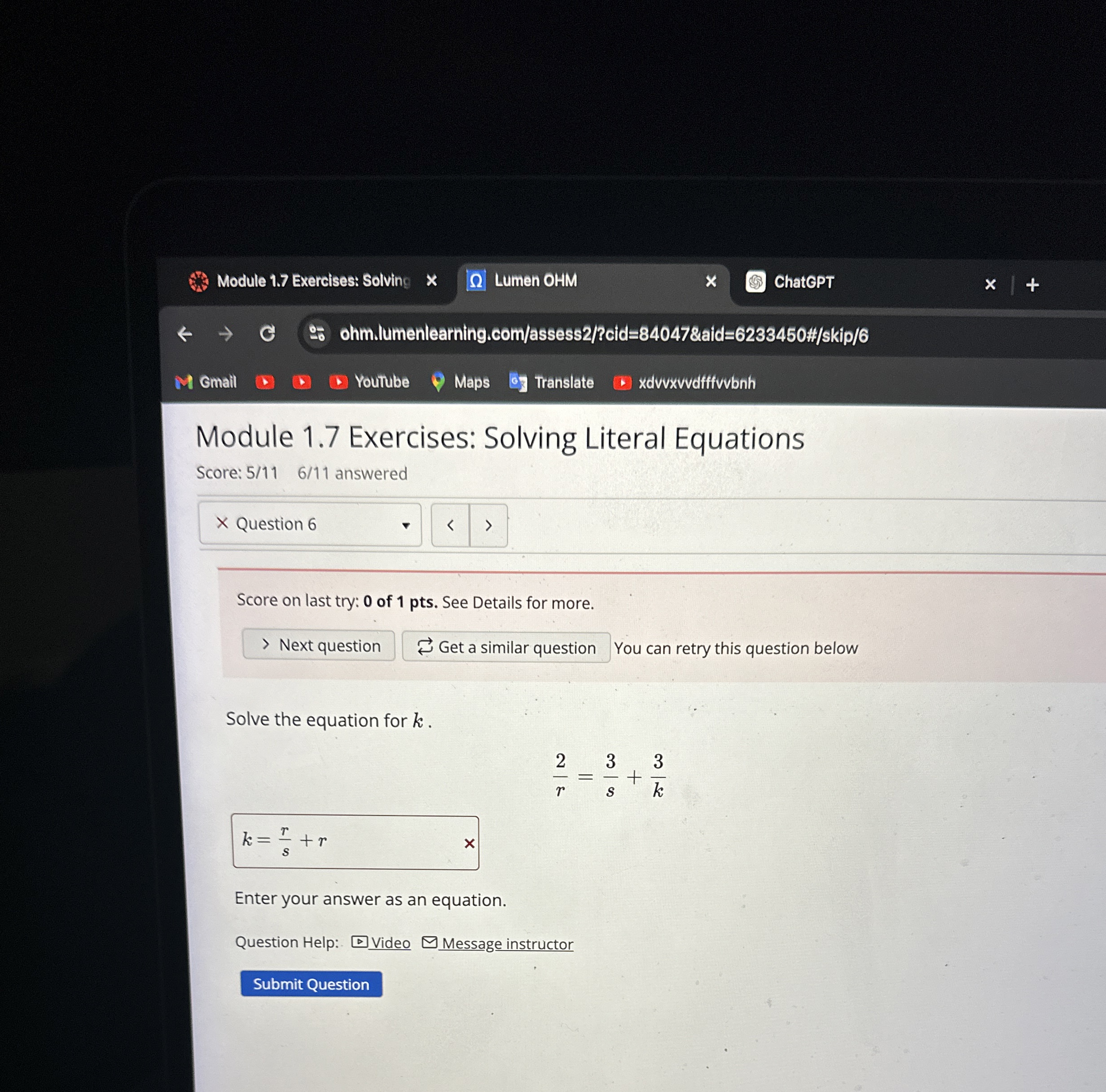 Solved Module 1.7 ﻿Exercises: SolvingLumen OHMChatGPT%o | Chegg.com