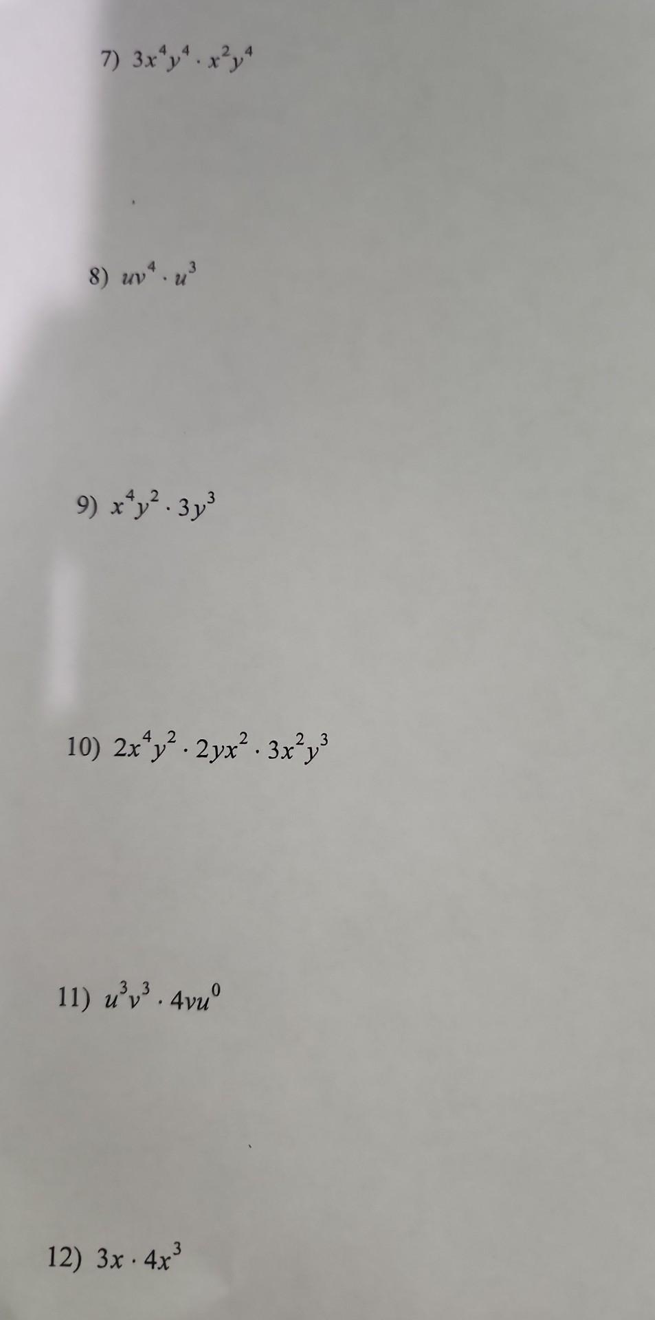 Solved Properties of Exponents - Product Rule Simplify. Your | Chegg.com