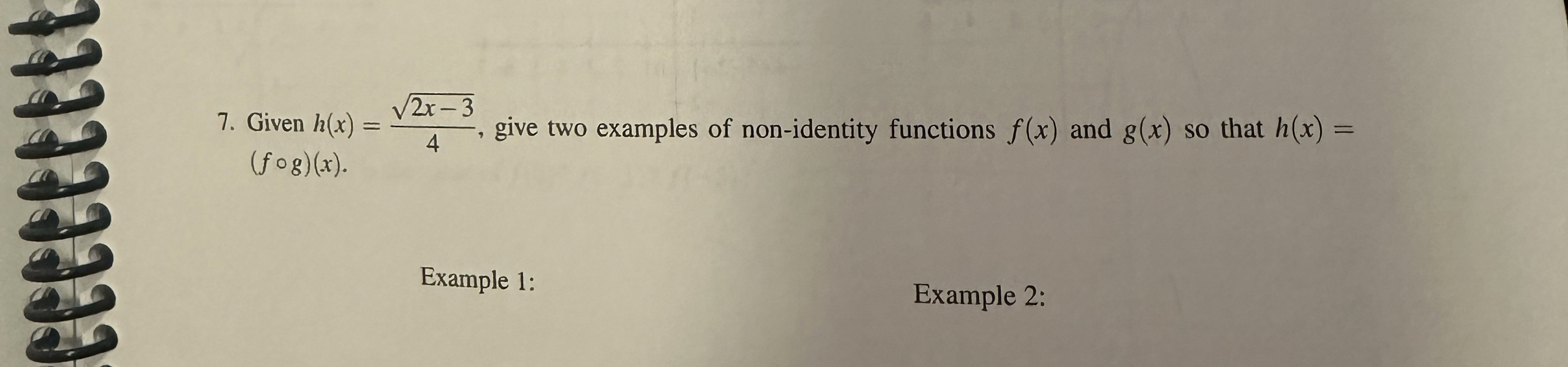 Solved Given h(x)=2x-324, ﻿give two examples of non-identity | Chegg.com
