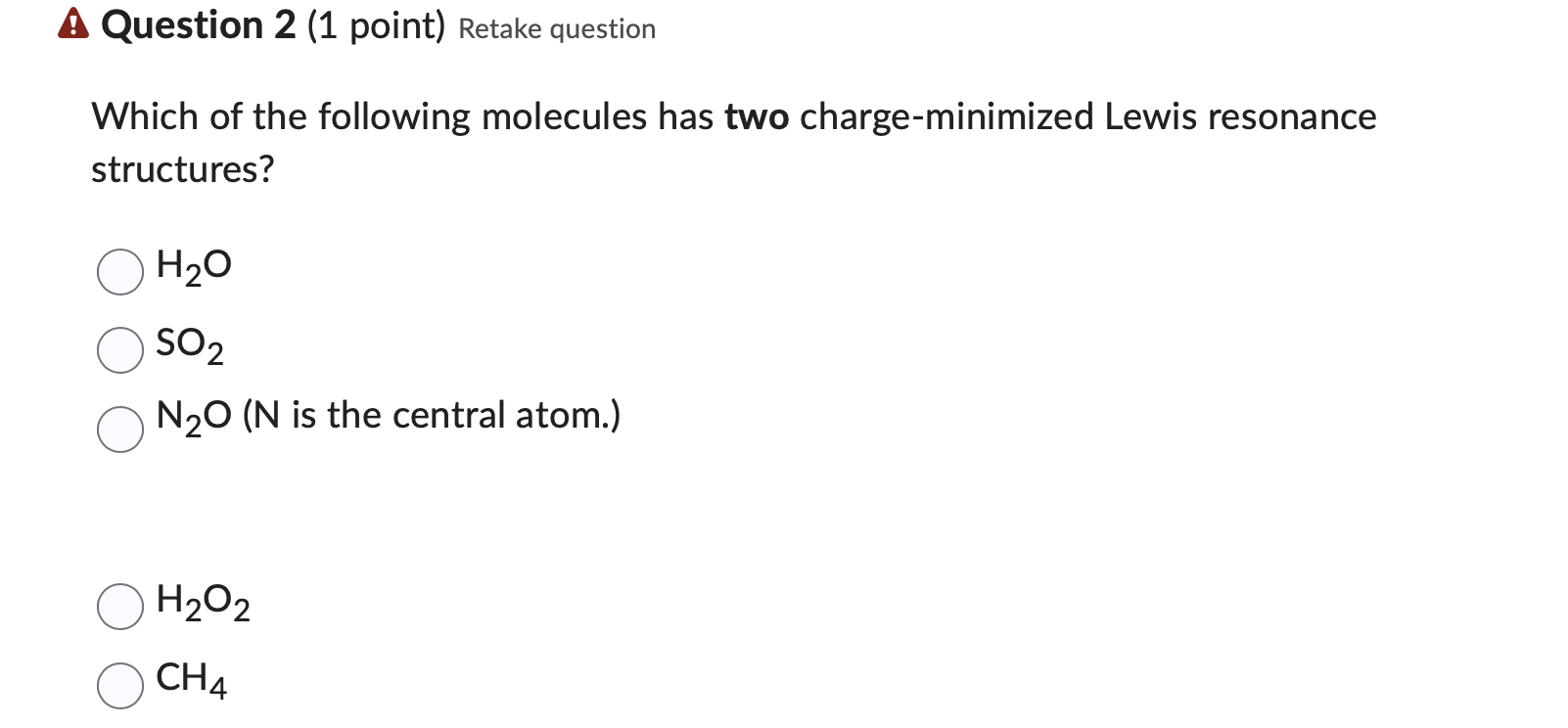 Solved Question 2 (1 ﻿point) ﻿Retake questionWhich of the | Chegg.com