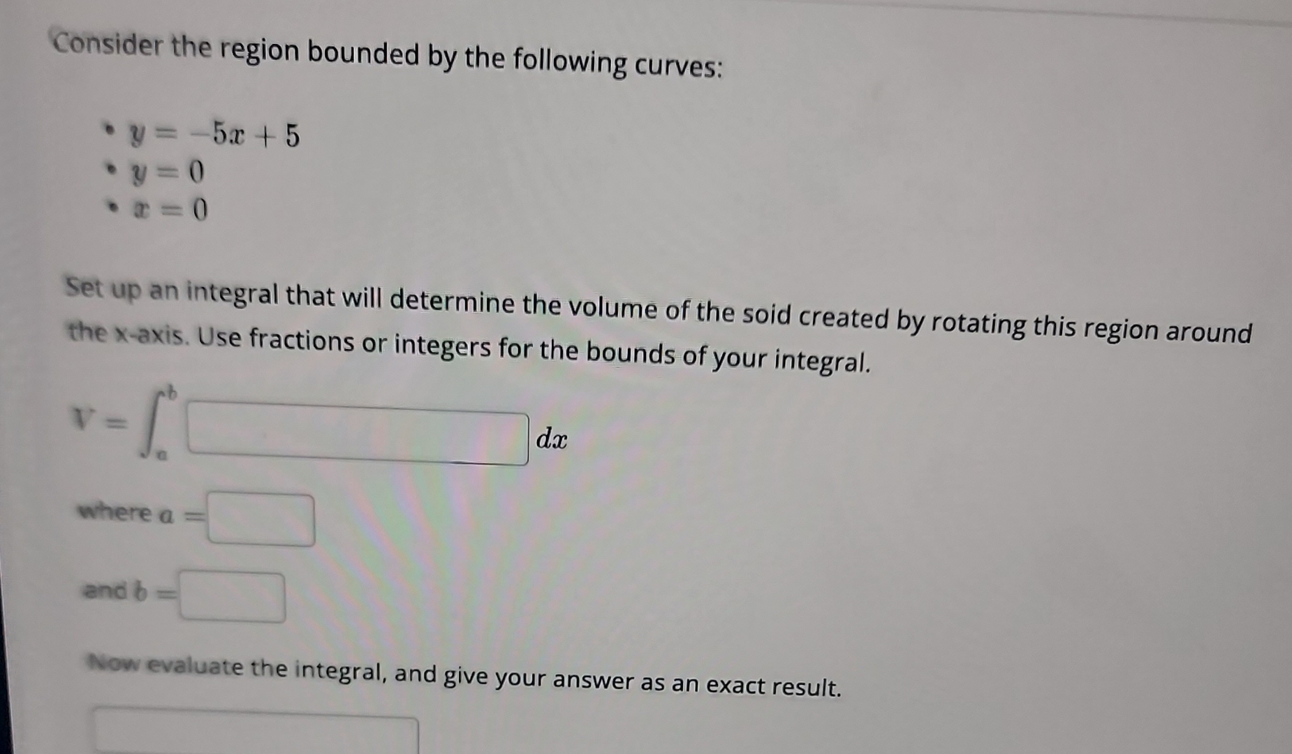 Solved Consider the region bounded by the following | Chegg.com