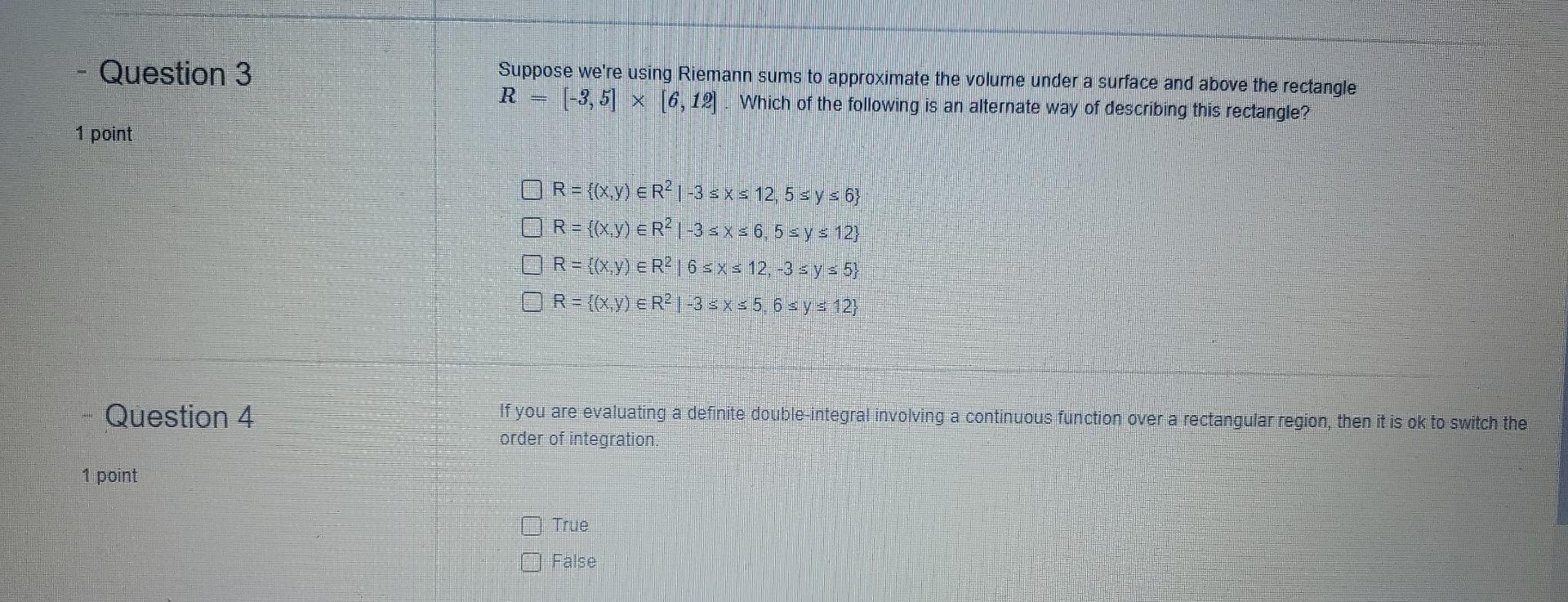 Solved Question 3 Suppose we're using Riemann sums to | Chegg.com