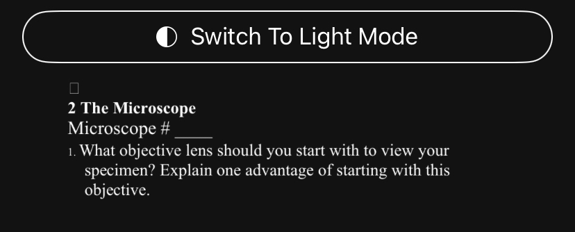 Solved Switch To Light Mode2 ﻿The MicroscopeMicroscope #What | Chegg.com