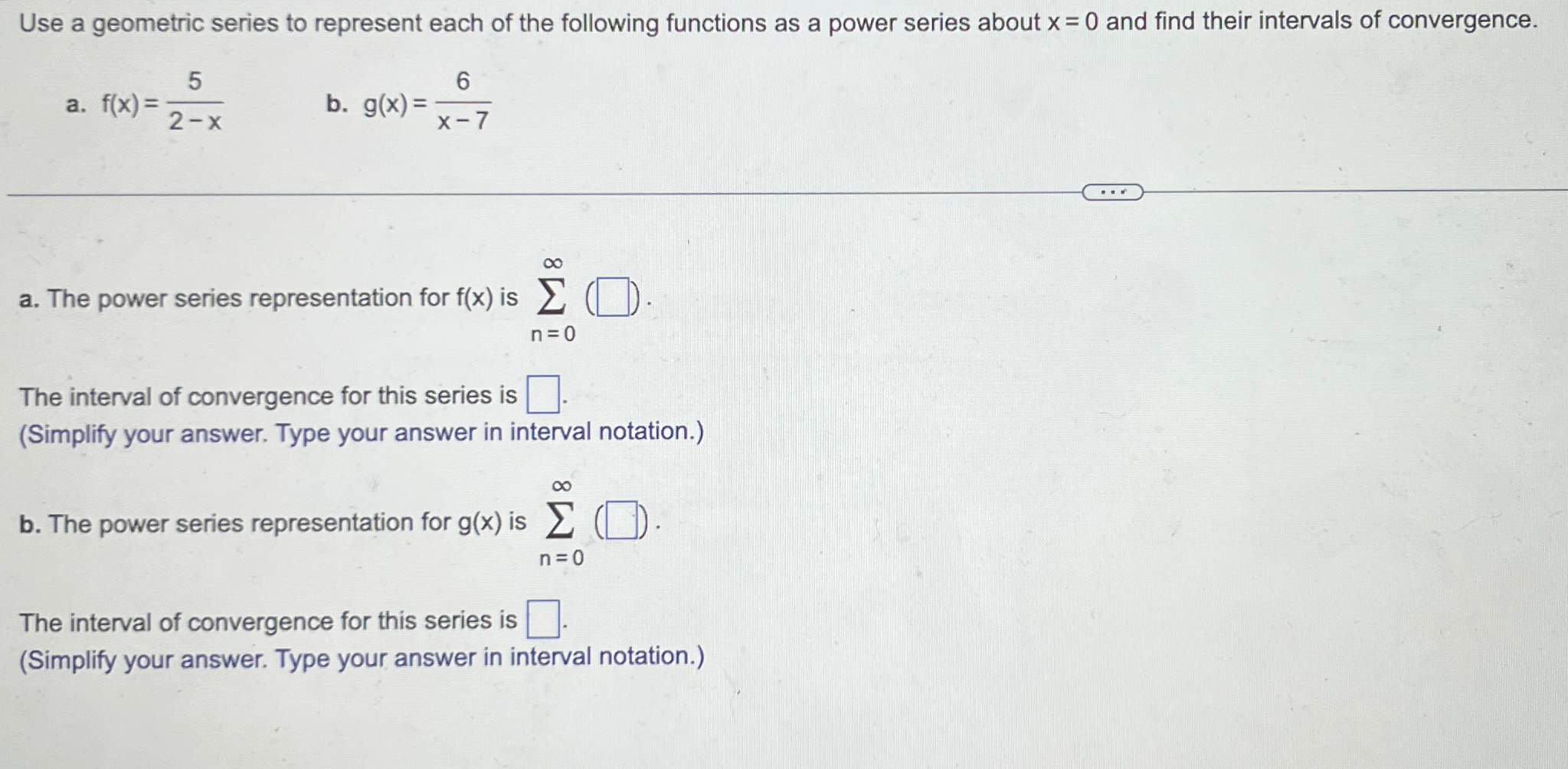 Solved Use a geometric series to represent each of the | Chegg.com