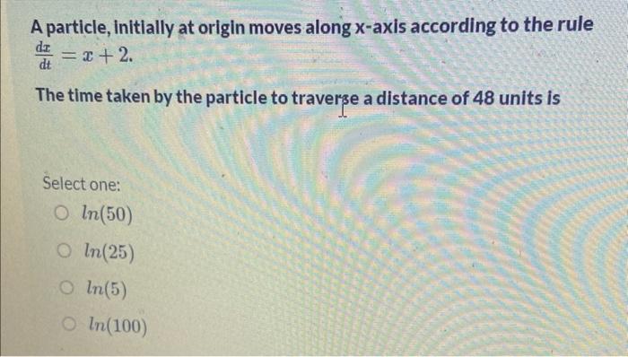 Solved A particle, initially at origin moves along x-axis | Chegg.com