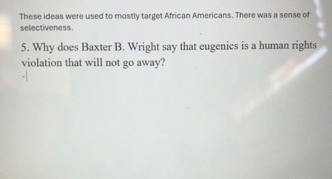 Solved These ideas were used to mostly target African | Chegg.com