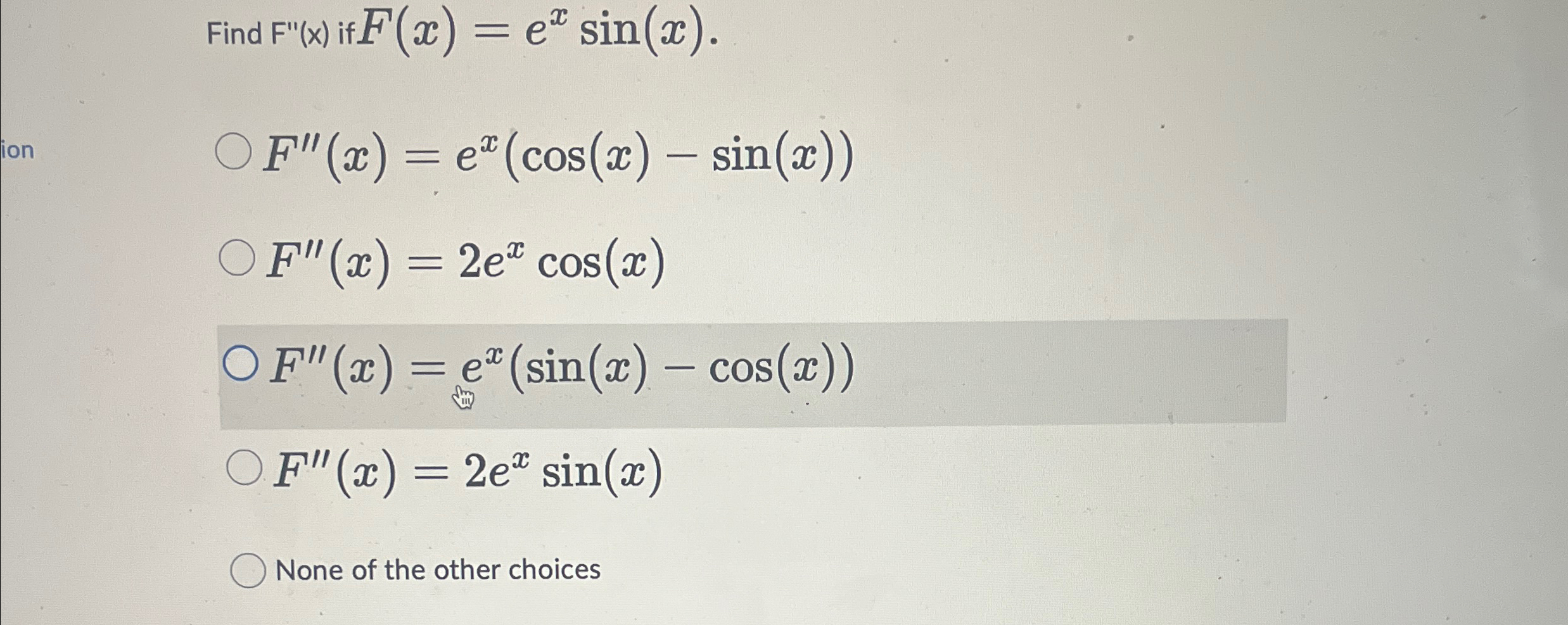 Solved Find F''(x) ﻿if | Chegg.com