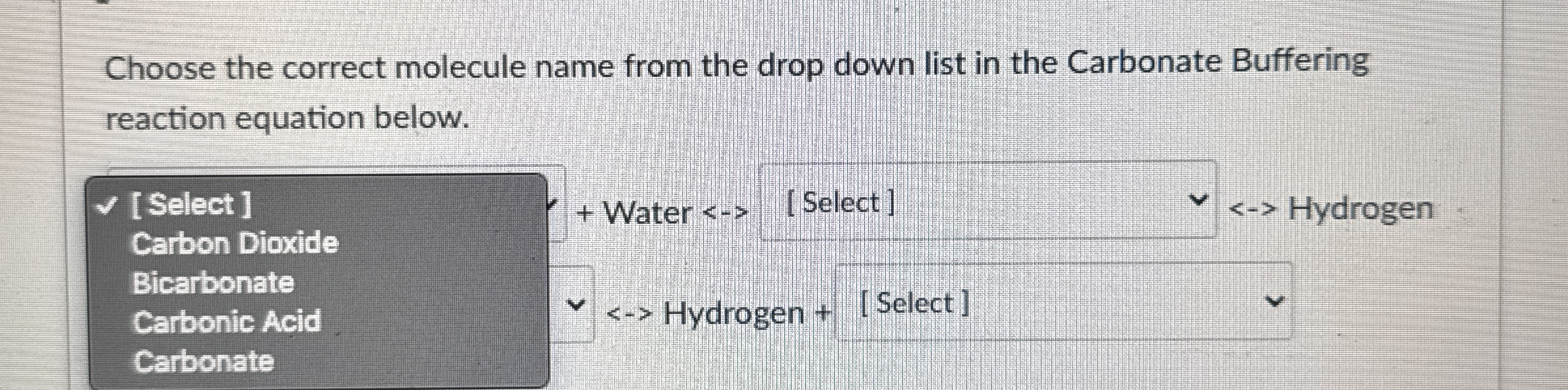 Solved Choose the correct molecule name from the drop down | Chegg.com