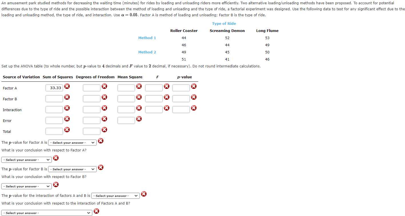 Solved Loading And Unloading Method The Type Of Ride And 