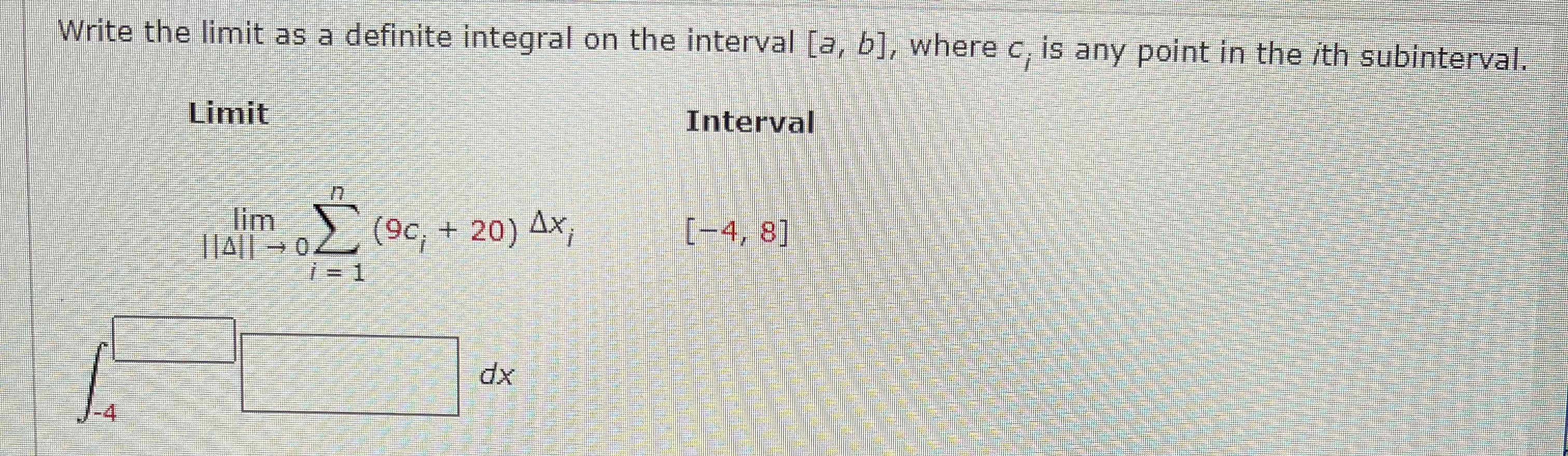 Solved Write the limit as a definite integral on the | Chegg.com