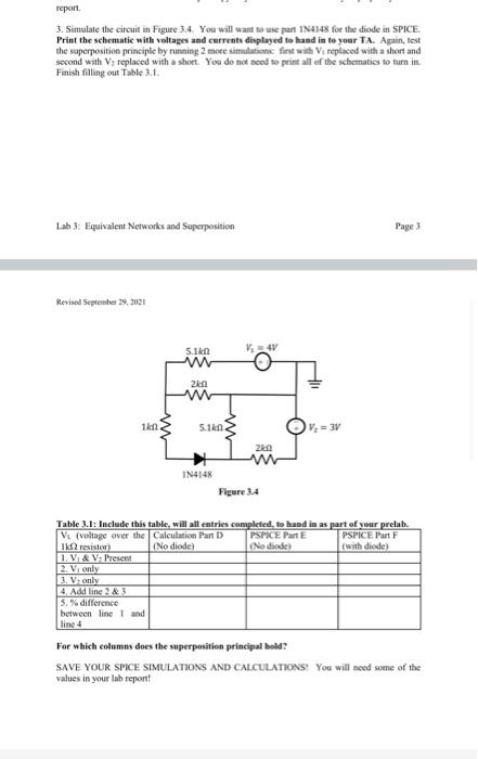 Solved Prelab - Read Lab 3 before beginning the calculations | Chegg.com