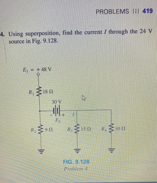 Solved PROBLEMS ||| 419 4. Using superposition, find the | Chegg.com