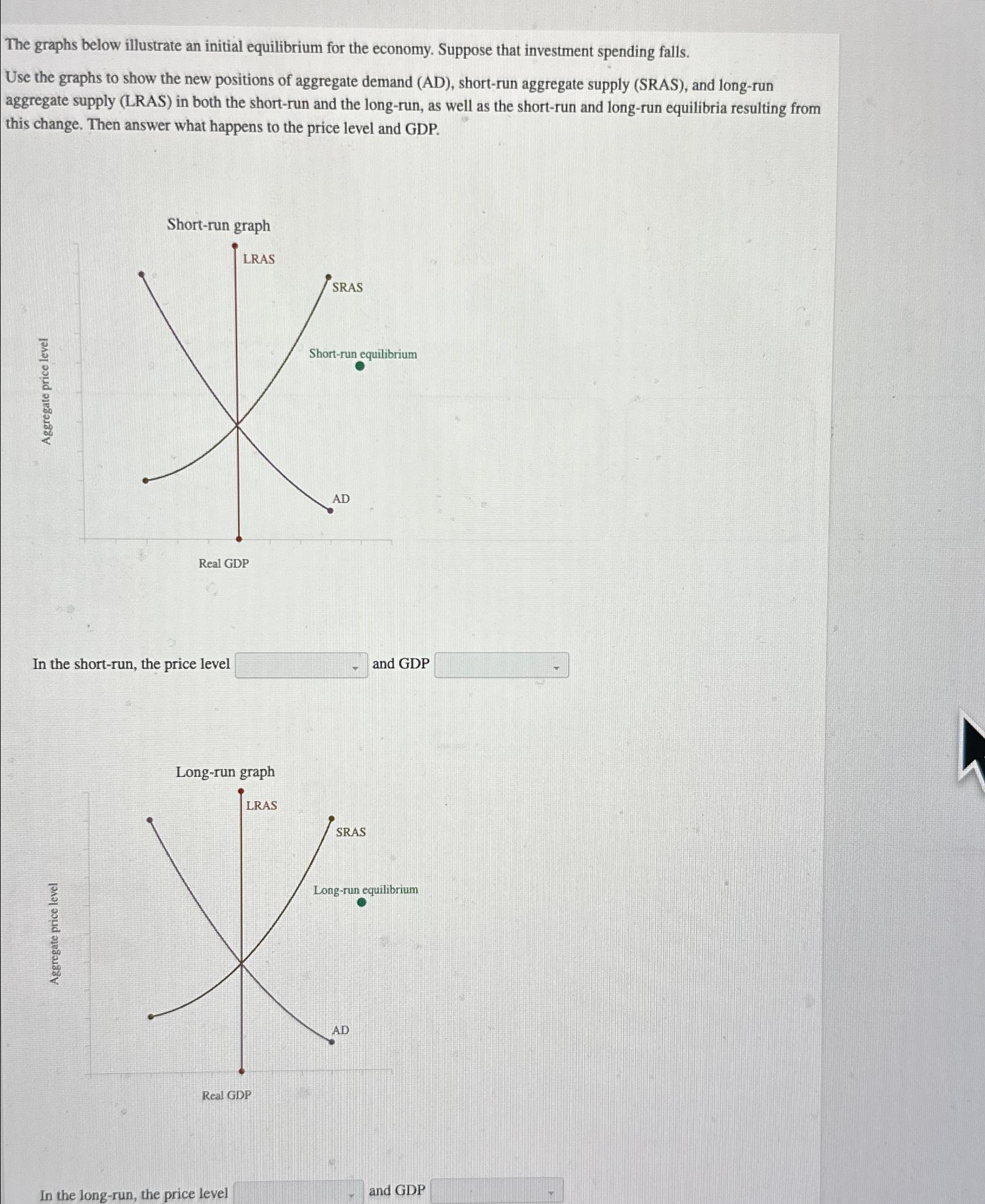 Solved The graphs below illustrate an initial equilibrium | Chegg.com Solved The graphs below illustrate an initial equilibrium | Chegg.com