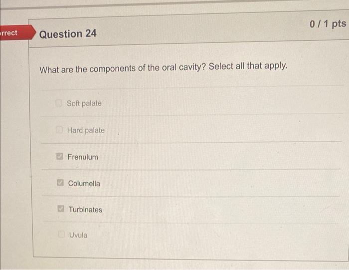 Solved orrect Question 24 What are the components of the | Chegg.com