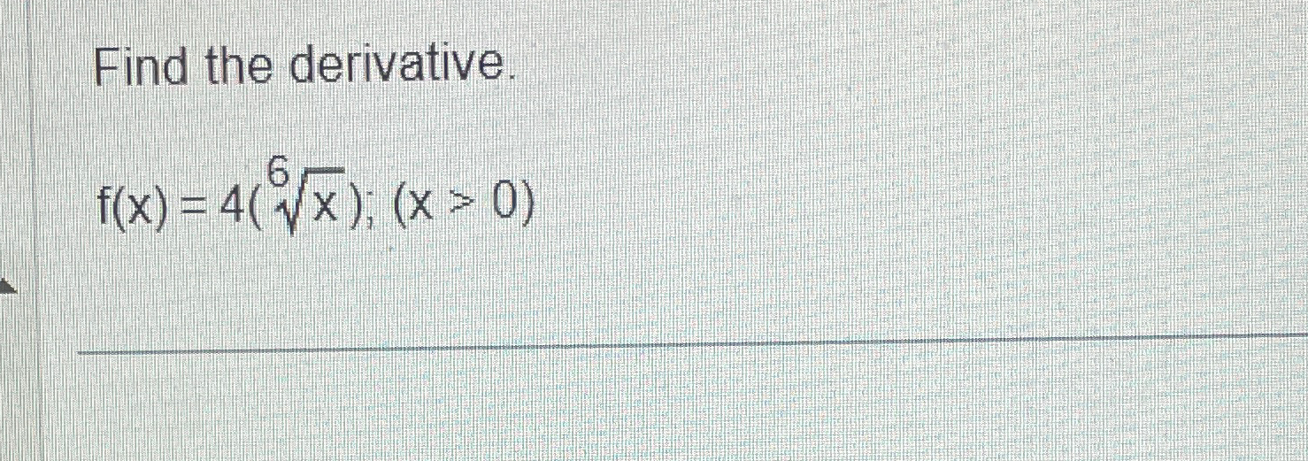 Solved Find the derivative.)>(0 | Chegg.com