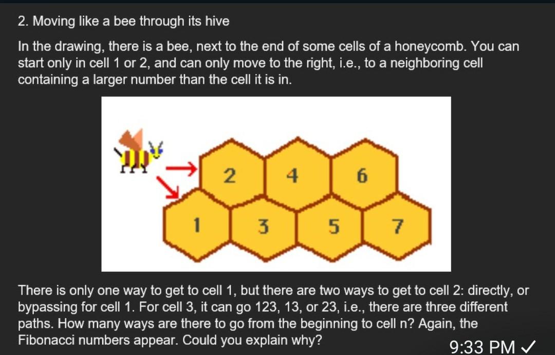 Solved 2. Moving like a bee through its hive In the drawing, | Chegg.com