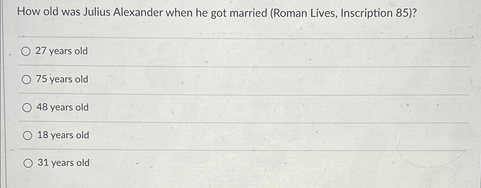 How old was Julius Alexander when he got married | Chegg.com