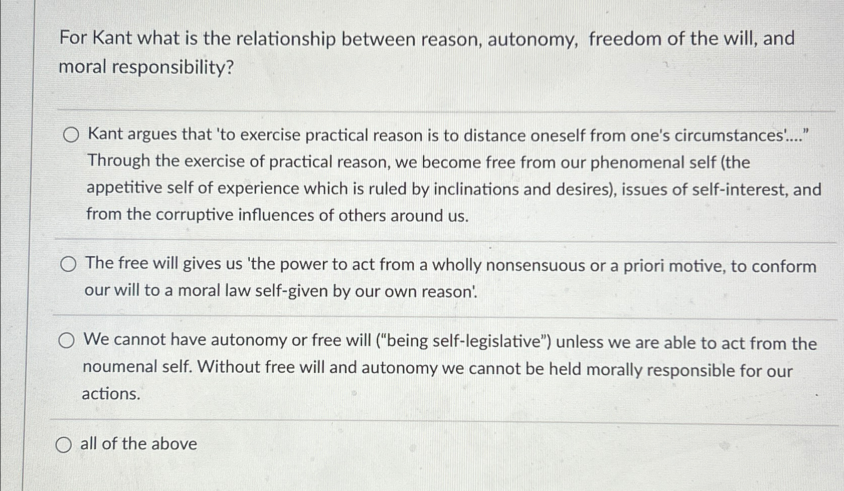 Solved For Kant what is the relationship between reason, | Chegg.com