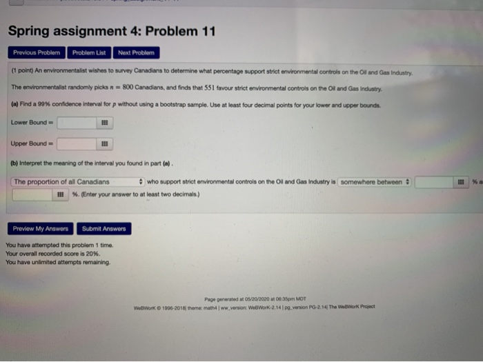 Solved Spring assignment 4: Problem 11 Previous Problem | Chegg.com