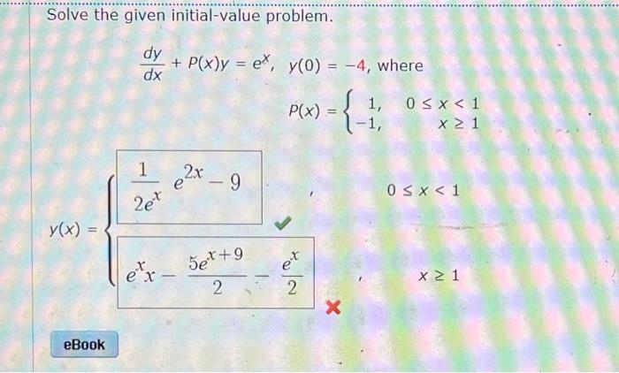 Solved Solve the given initial-value problem. | Chegg.com