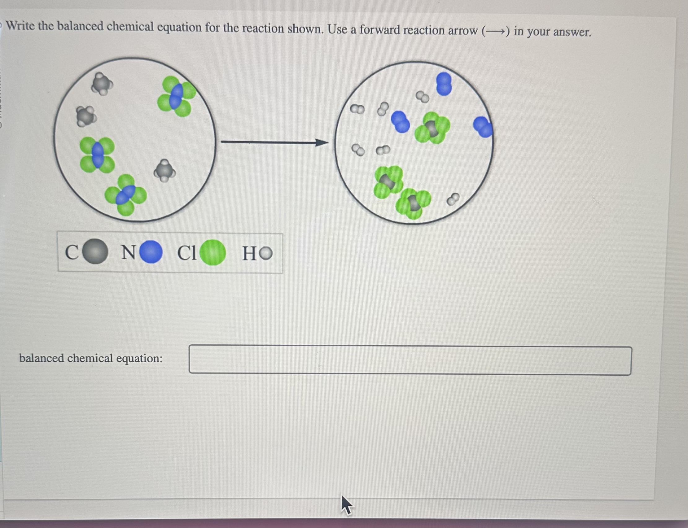 Solved Write the balanced chemical equation for the reaction | Chegg.com