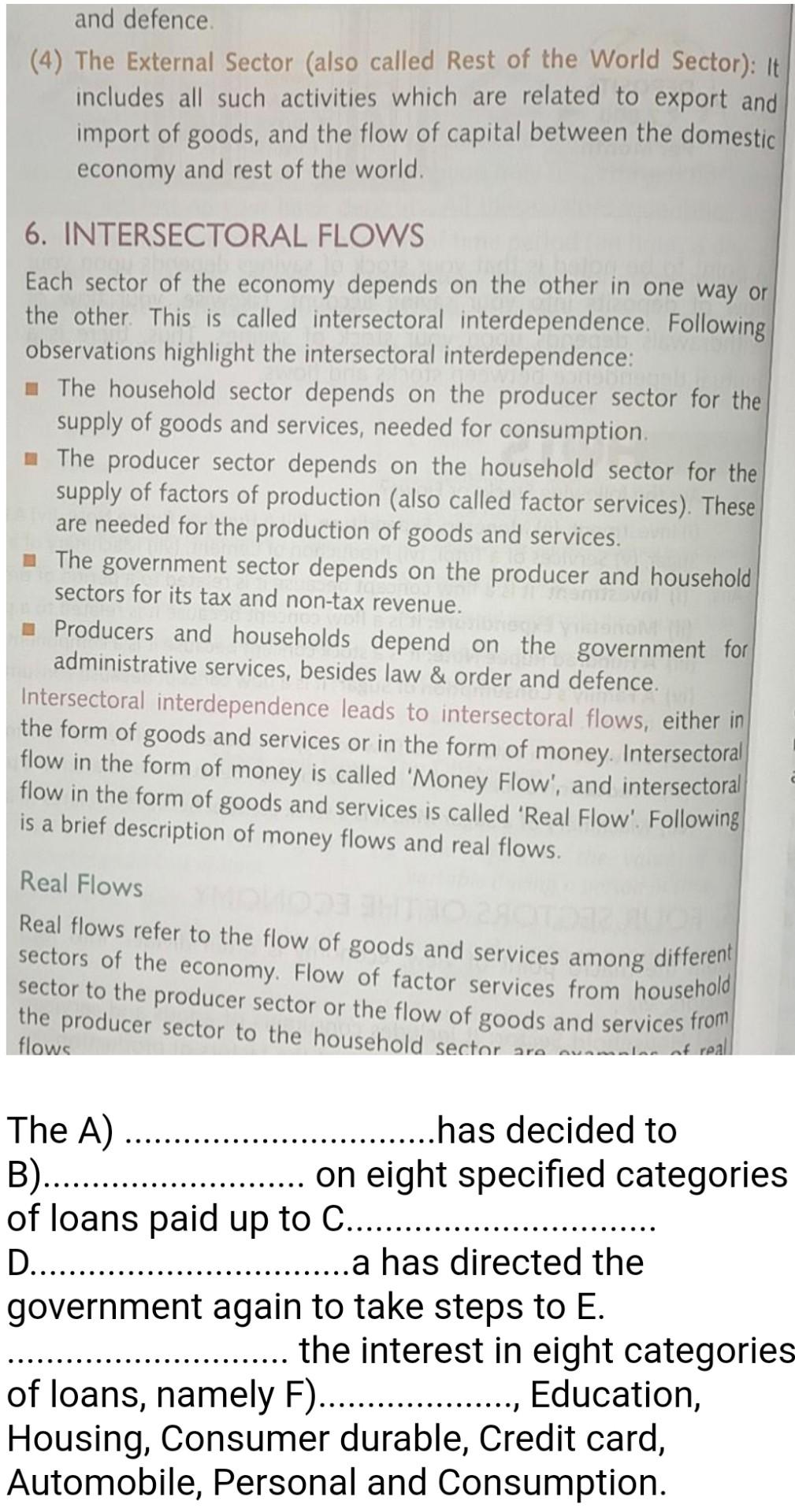 Solved and defence (4) The External Sector (also called Rest | Chegg.com