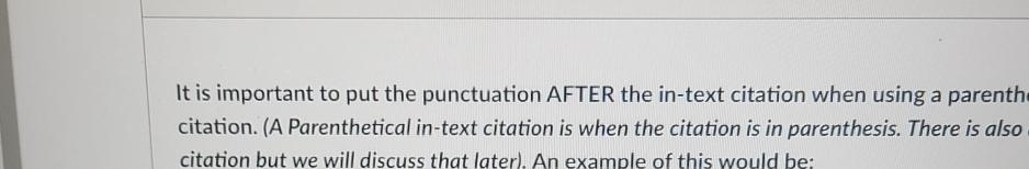 Solved It is important to put the punctuation AFTER the | Chegg.com