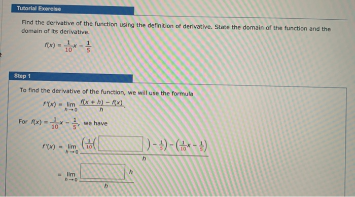 Solved Tutorial Exercise Find the derivative of the function | Chegg.com