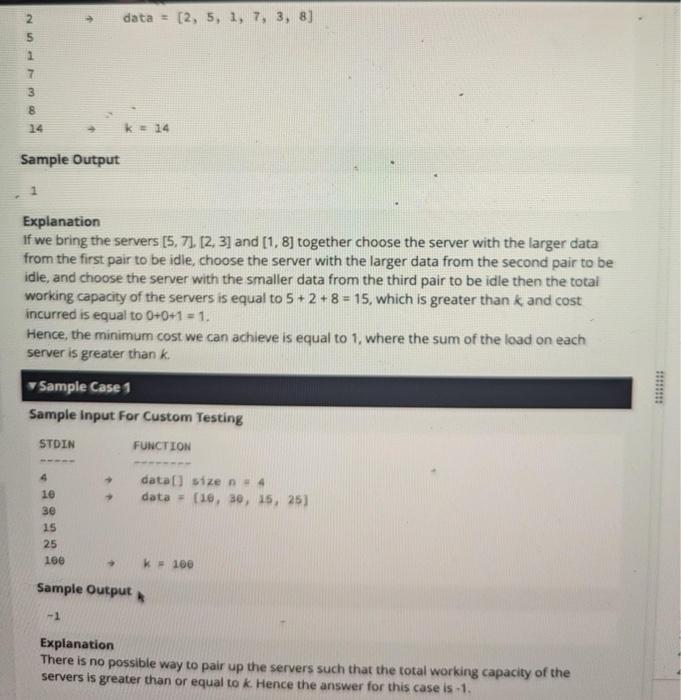 Solved You have to effectively manage the servers of the | Chegg.com