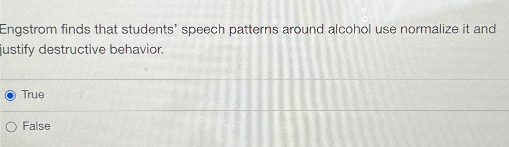 Solved Engstrom finds that students' speech patterns around | Chegg.com