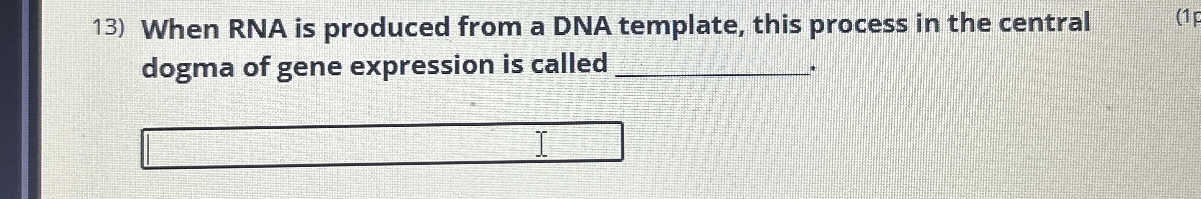 Solved When RNA is produced from a DNA template, this | Chegg.com