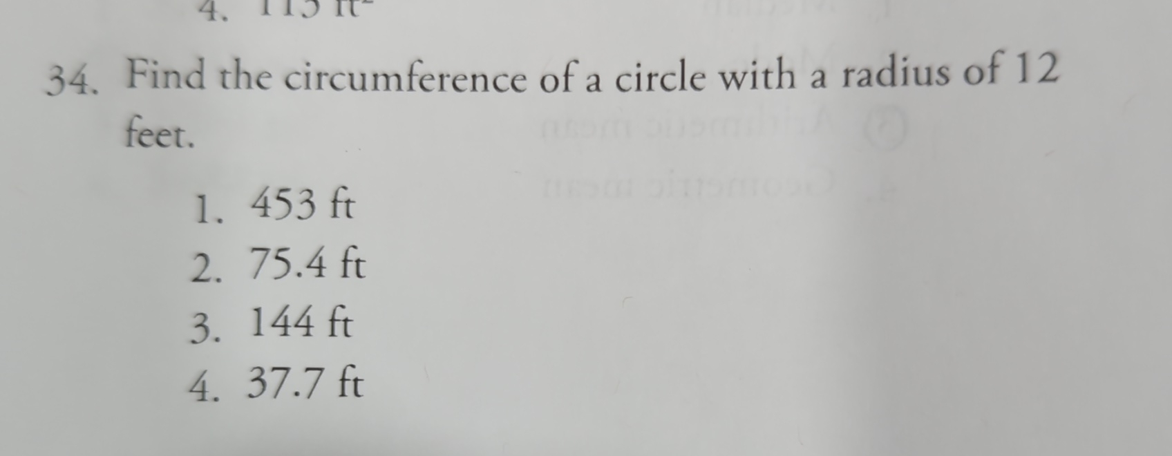 Solved Find the circumference of a circle with a radius of | Chegg.com