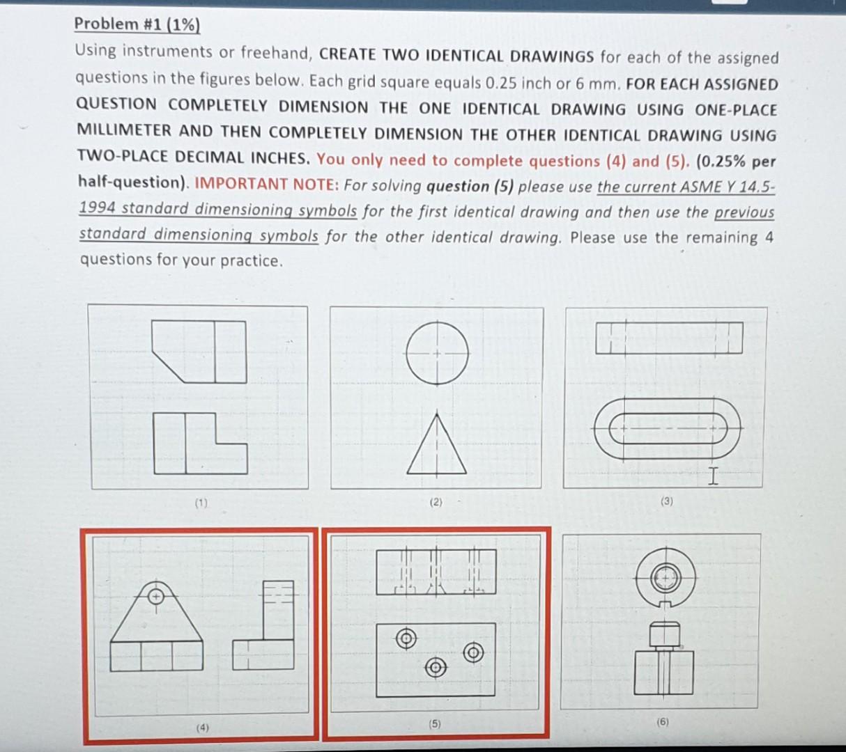 Solved Problem #1 (1%) Using instruments or freehand, CREATE | Chegg.com