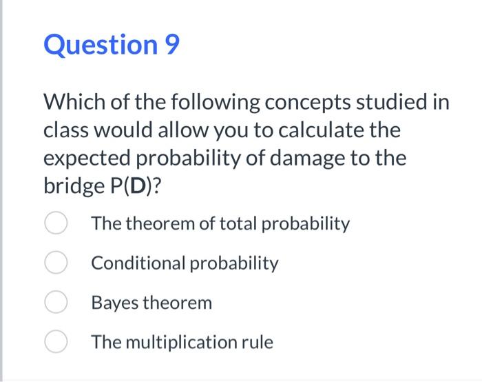 Solved A small one lane bridge is susceptible to damages | Chegg.com