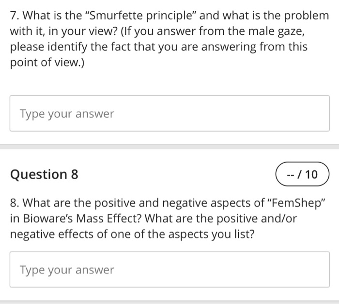 Solved 7. What is the "Smurfette principle" and what is the | Chegg.com