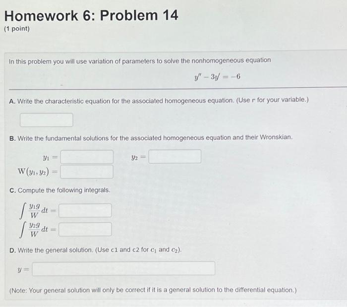 Solved Homework 6: Problem 14 (1 point) In this problem you | Chegg.com Solved Homework 6: Problem 14 (1 point) In this problem you | Chegg.com