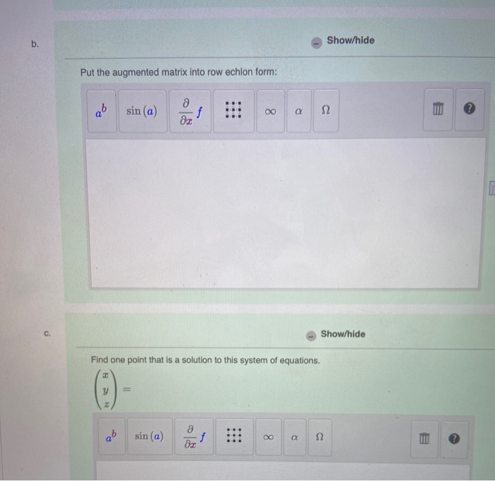 Solved Here is a system of three linear equations: 3x + 4y | Chegg.com