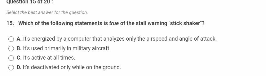 Solved Select the best answer for the question.15. ﻿Which of | Chegg.com