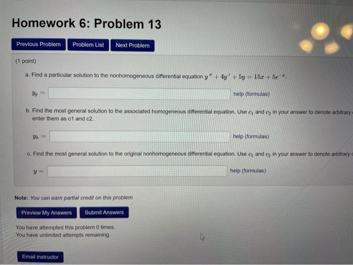 Solved Homework 6: Problem 13 Previous Problem Problem List | Chegg.com