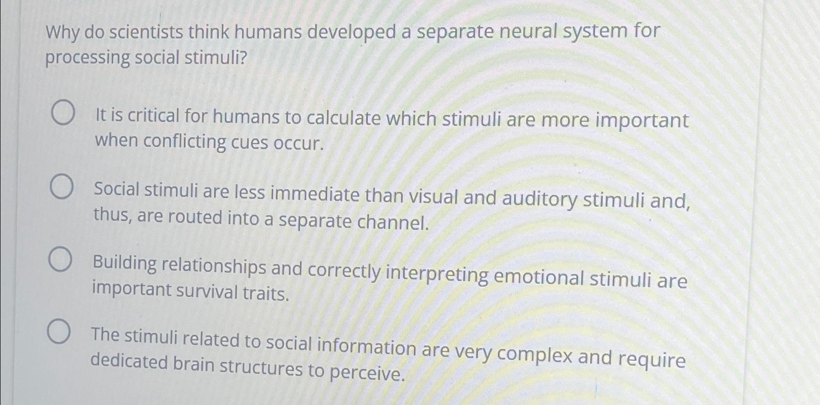 Solved Why do scientists think humans developed a separate | Chegg.com