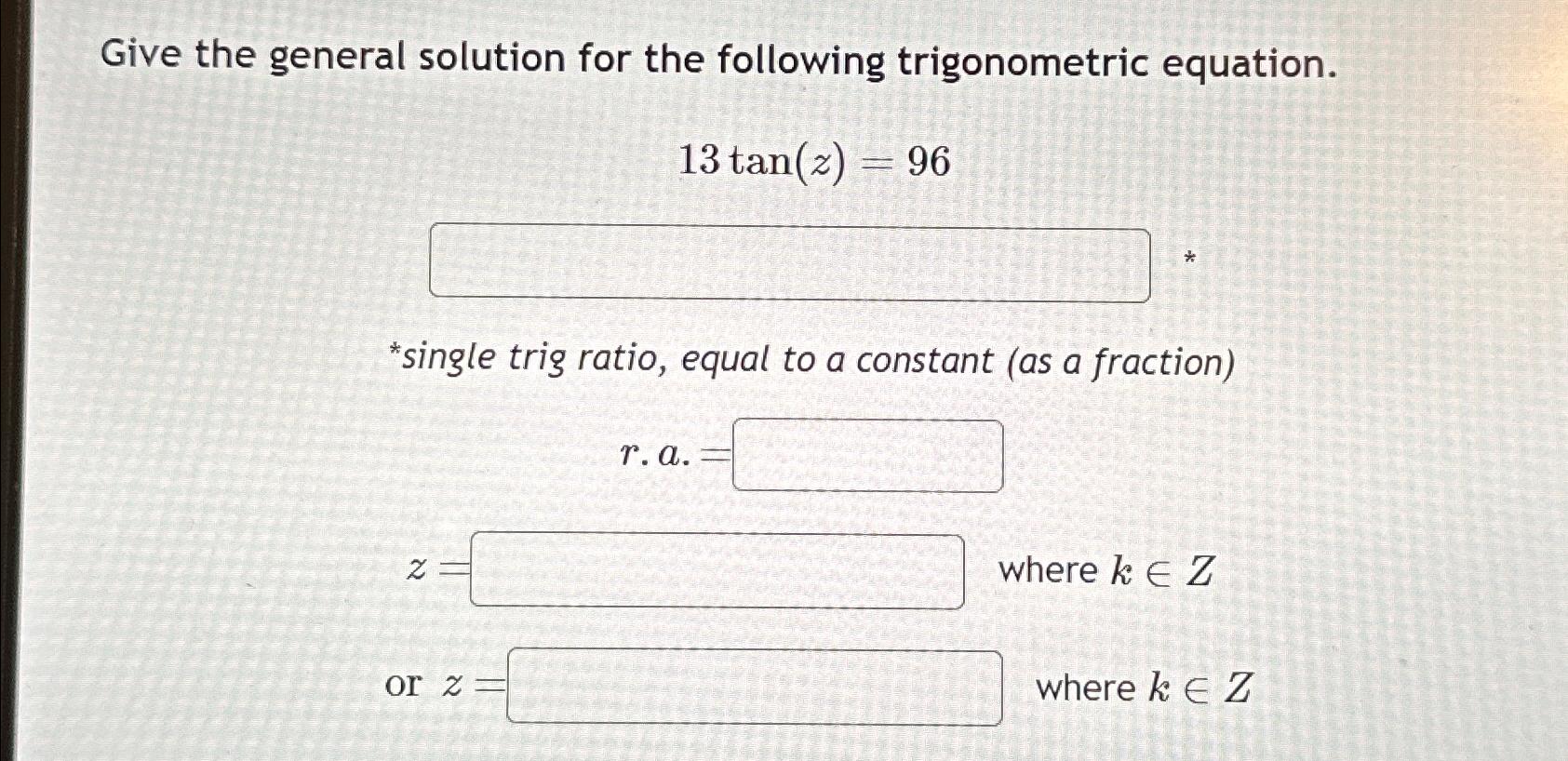 Solved Give the general solution for the following | Chegg.com