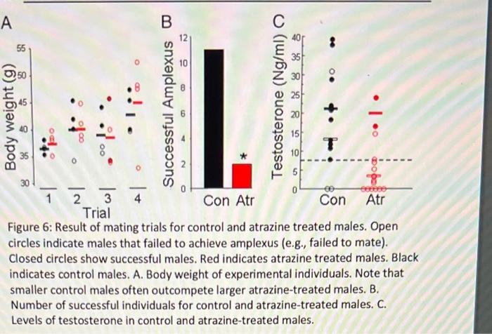 Solved Based on the results in Fig. 6, atrazine-treated | Chegg.com