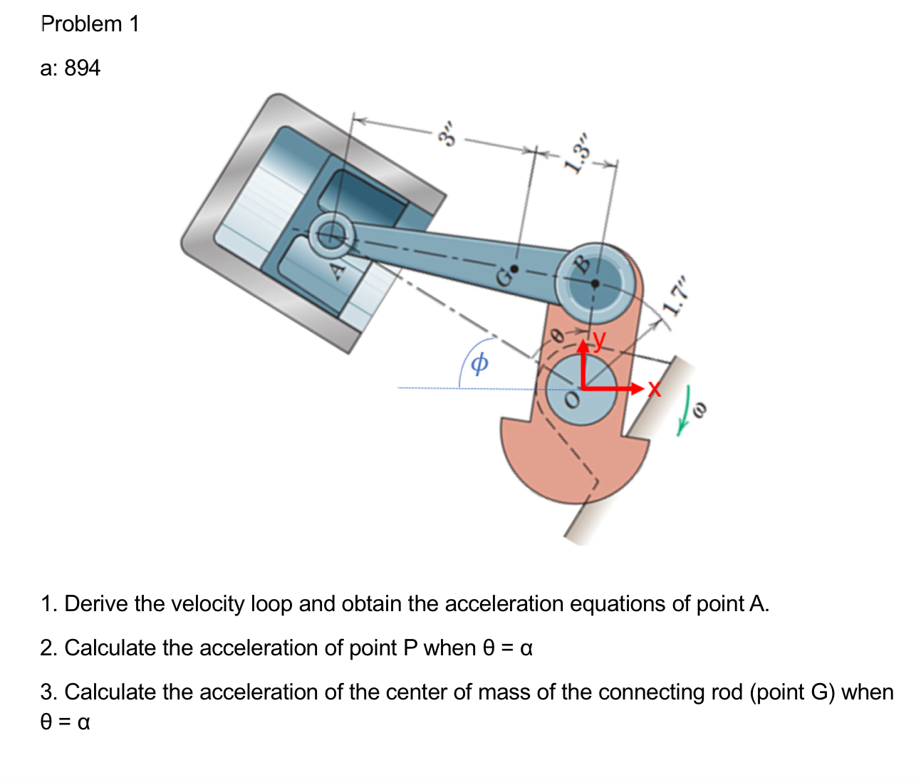 Solved Problem 1a: 894Derive the velocity loop and obtain | Chegg.com