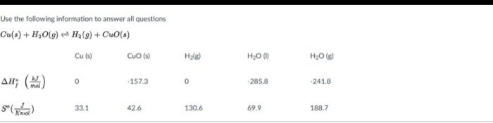 Solved a)calculate the Ssys for the above reaction under | Chegg.com