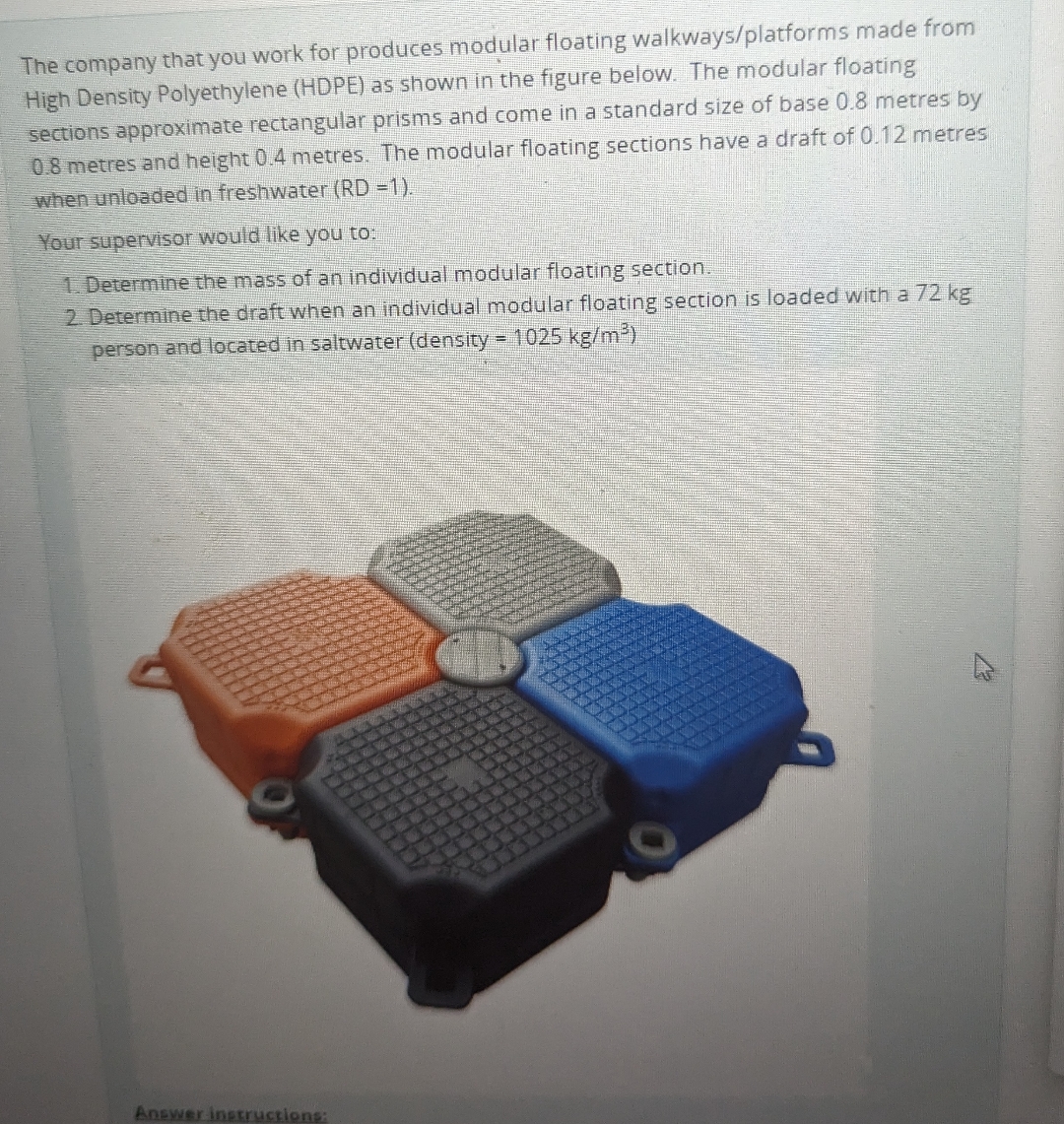 Solved The company that you work for produces modular | Chegg.com