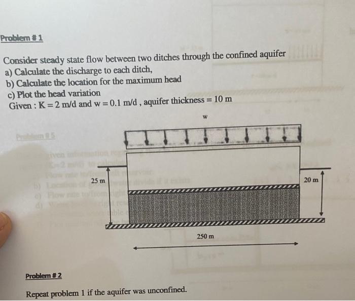 Problem #1 Consider steady state flow between two | Chegg.com