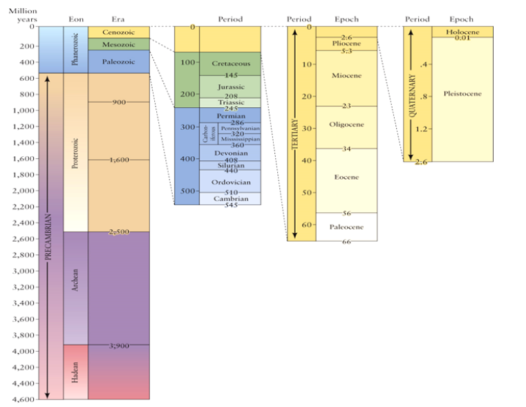 1. ﻿According to the chart, what epoch are we | Chegg.com