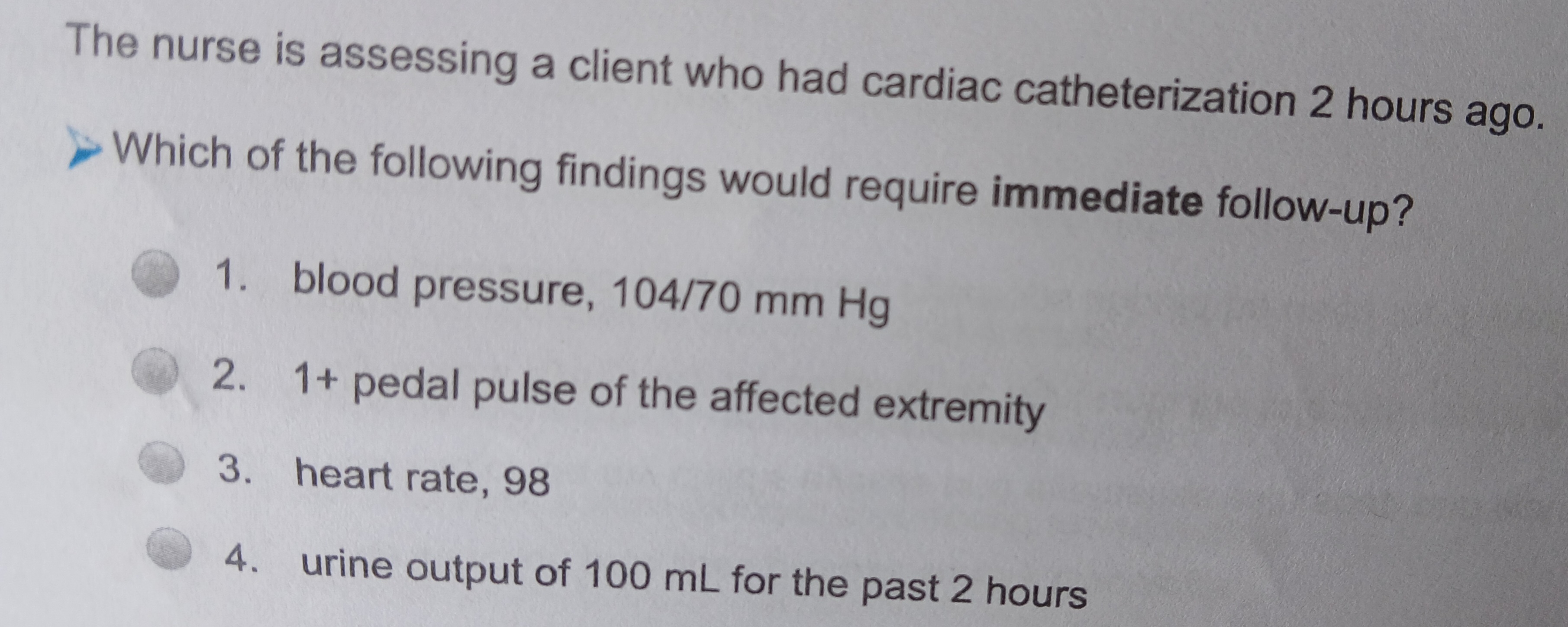 Solved The nurse is assessing a client who had cardiac | Chegg.com