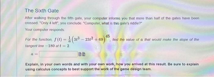 Solved The Sixth Gate After walking through the fifth gate, | Chegg.com